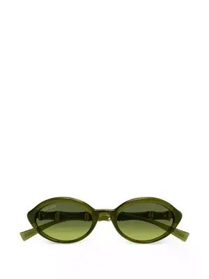Gucci Oval-frame Sunglasses - Green