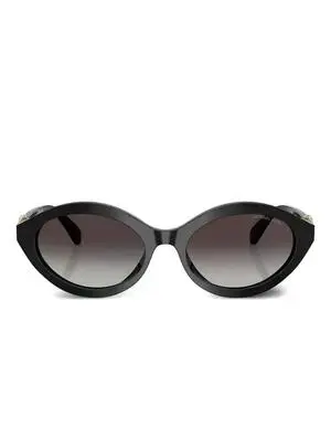 Michael Kors Carlazzo Oval Sunglasses - Black