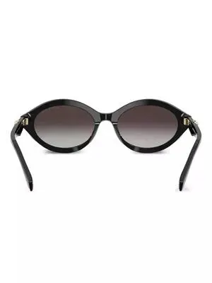 Michael Kors Carlazzo Oval Sunglasses - Black