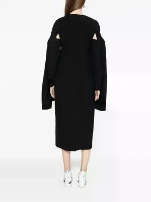 Comme Des Garçons Wool Midi Dress