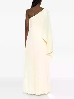Solace London Maci Pleated One-shoulder Maxi Dress