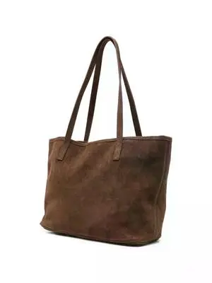 MC2 SAINT BARTH Logo Embossed Suede Tote Bag