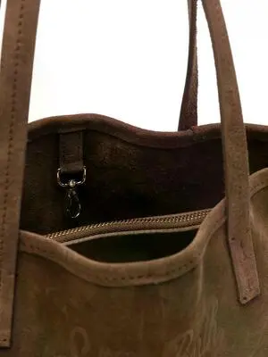 MC2 SAINT BARTH Logo Embossed Suede Tote Bag