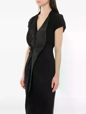 Givenchy Gathered Layered Midi Dress