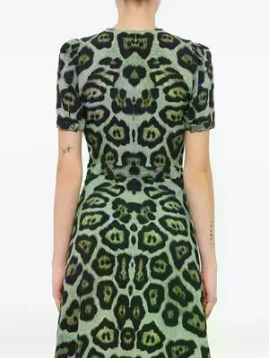 Givenchy Leopard Print A-line Midi Dress