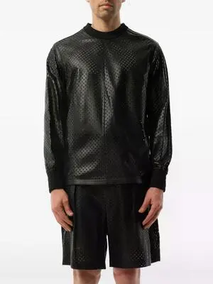 Givenchy Perforated Leather Sweatshirt
