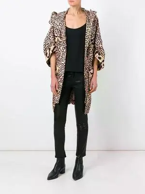 Givenchy Oversized Leopard Print Coat