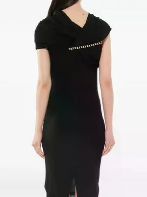 Givenchy Asymmetrical Wrap Midi Dress