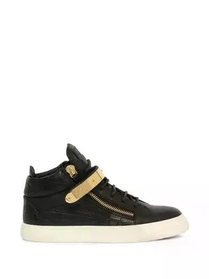 GIUSEPPE ZANOTTI London Mid-top Sneakers - Black