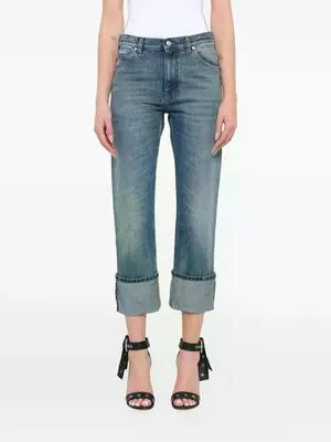 Alexander McQueen Cropped Jeans - Blue
