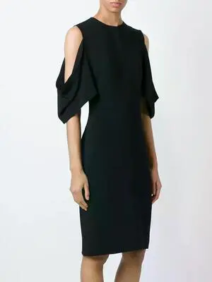 Givenchy Silk Cold Shoulder Dress