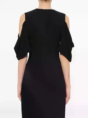 Givenchy Silk Cold Shoulder Dress