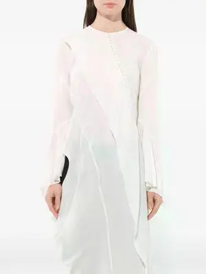 Givenchy Draped Asymmetric Blouse - White