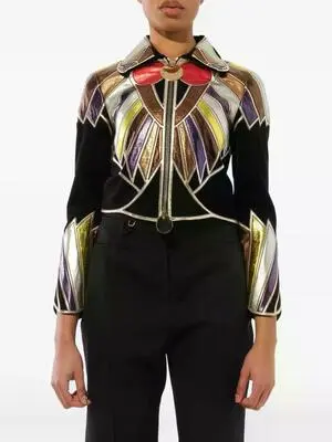 Givenchy Zipped Patchwork Cropped Jacket