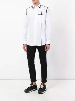 Givenchy Contrast Trim Shirt - White