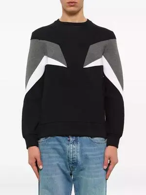 Neil Barrett Geometric Paneled Sweatshirt - Black