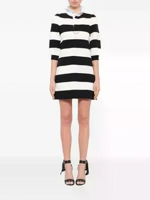 Marc Jacobs Striped Mini Dress - Black