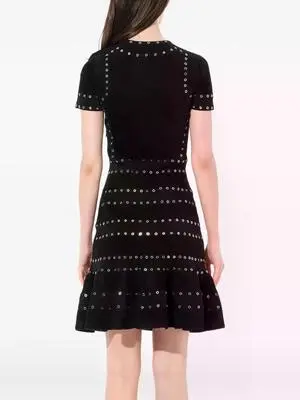 Alexander McQueen Embellished Round Neck Dress