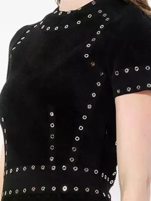 Alexander McQueen Embellished Round Neck Dress