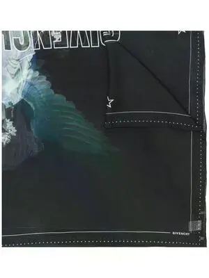 Givenchy Logo Embroidered Scarf - Blue