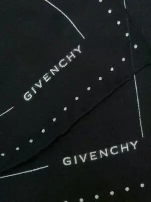 Givenchy Logo Embroidered Scarf