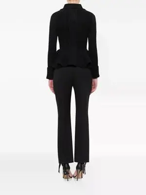 Alexander McQueen Peplum Ribbed Cardigan