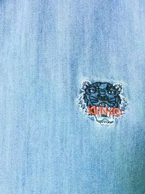 Kenzo Embroidered Tiger Denim Shirt
