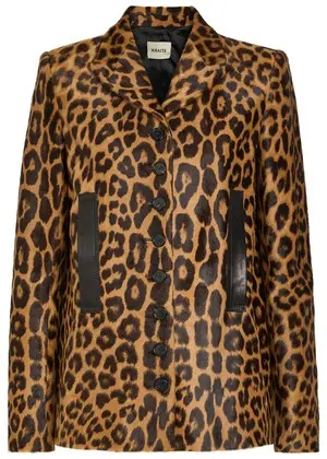 Khaite Calf-hair Print Jacket - Leopard