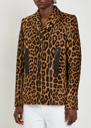 Khaite Calf-hair Print Jacket - Leopard