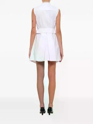 Alexander McQueen Sleeveless Folded Flap Detail Shirt Dress