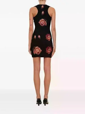 Alexander McQueen Rose Tapestry Mini Knit Dress