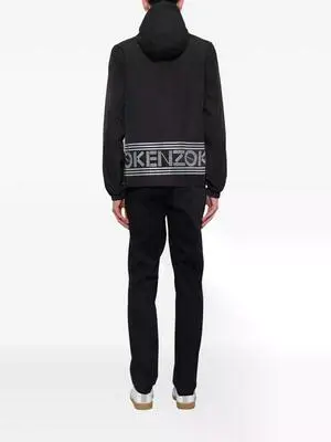 Kenzo Reversible Leopard Print Windbreaker - Black