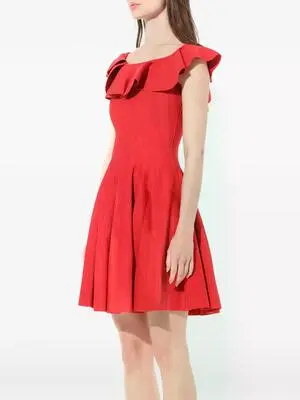 Alexander McQueen Ruffle Flared Mini Dress
