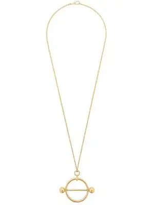 JW Anderson Disc Pendant Necklace - Gold
