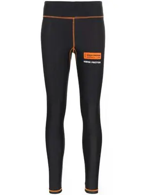 Heron Preston High Waist Contrast Stitch Leggings - Black
