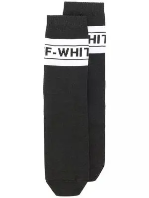 Off-White Logo Knit Socks - Black