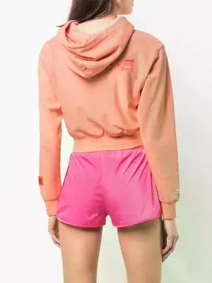 Heron Preston Printed Crop Hoodie
