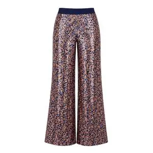 LUMINA ELIGMA Sequined Flare Pants - Blue