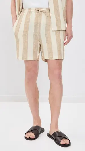 KARDO Olbia Handloom Striped Cotton Shorts
