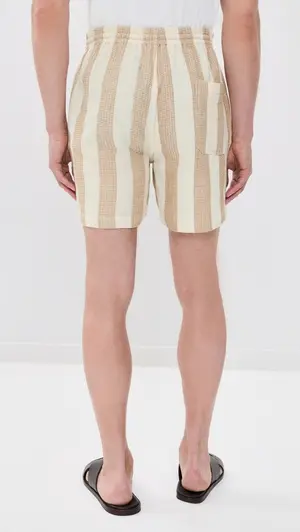KARDO Olbia Handloom Striped Cotton Shorts