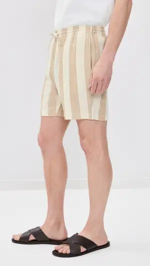 KARDO Olbia Handloom Striped Cotton Shorts