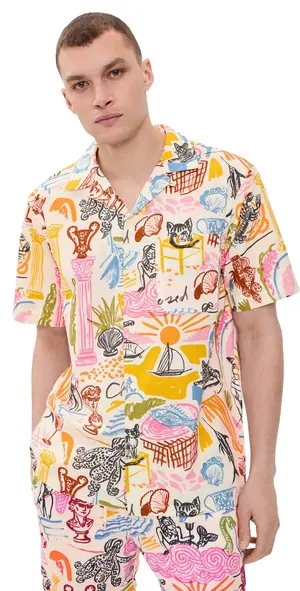 Closed Printed Camp Shirt
