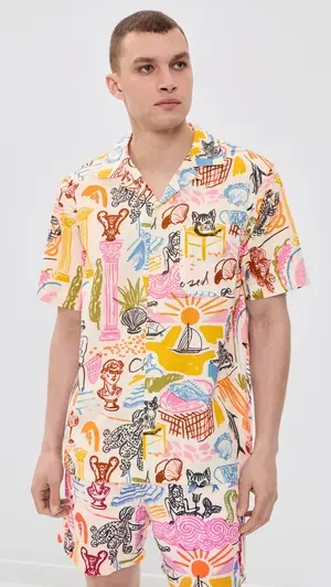 Closed Printed Camp Shirt