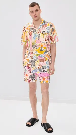 Closed Printed Camp Shirt