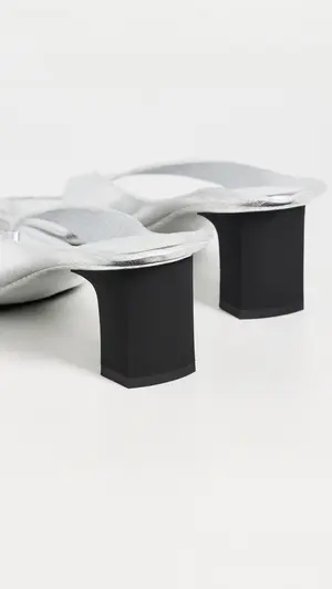 MAISON MARGIELA Metallic Leather Flip Flop Mules