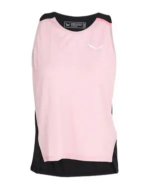 SALEWA Sleeveless Crewneck Jersey Tank Top - Pink
