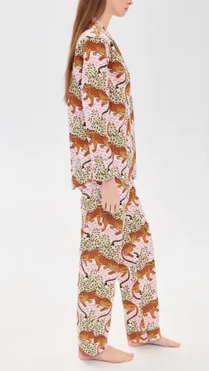 PRINTFRESH Bagheera Long Pajama Set - Blush