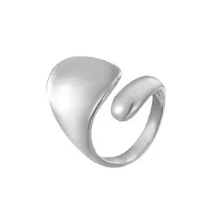 EVERY WAVE Icy Hug Sterling Curved Bypass Ring - Silver