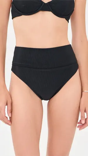 Beach Riot Highway Ribbed Full Coverage Bikini Bottoms