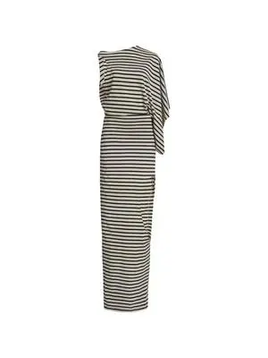 A.W.A.K.E. Mode Asymmetrical Cut-out Maxi Dress - Neutrals